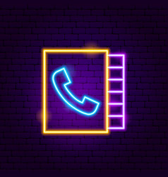Phone call neon sign Royalty Free Vector Image