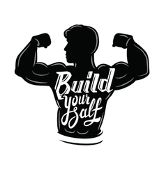 Muscle bodybuilder posing Royalty Free Vector Image