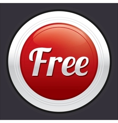 Metallic button template round sticker icon Vector Image