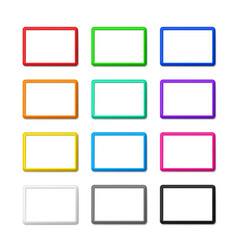 Colored photo frames set Royalty Free Vector Image