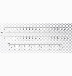 Measuring rulers school ruler metric scale Vector Image