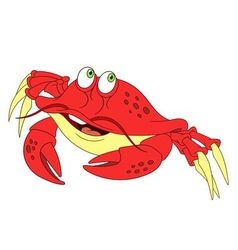 Cute crab cartoon character skating Royalty Free Vector