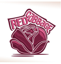 Cabbage logo design concept template Royalty Free Vector