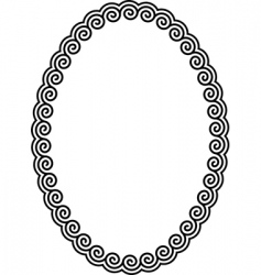 Black chain oval frame Royalty Free Vector Image