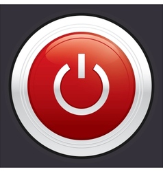 Black led light power button Royalty Free Vector Image