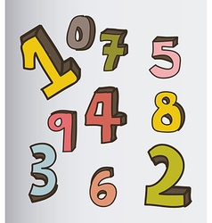 Cartoon numbers Royalty Free Vector Image - VectorStock