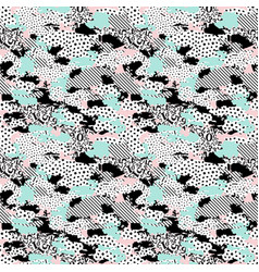 Octagon camouflage seamless pattern white gray Vector Image