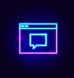 Communication neon sign Royalty Free Vector Image