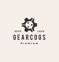 People gear cog cogs logo icon Royalty Free Vector Image