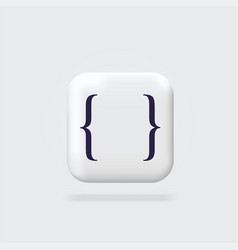 Curly bracket icon Royalty Free Vector Image - VectorStock