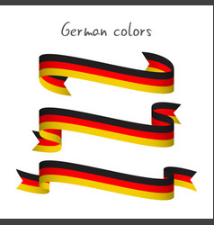 Set of three ribbons with the portuguese colors Vector Image