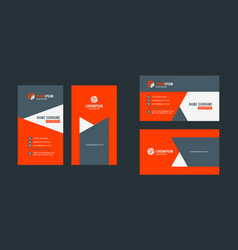 Red black business card stripes design Royalty Free Vector