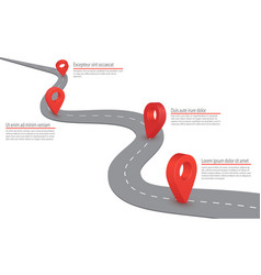 Road journey infographic trip directional map Vector Image