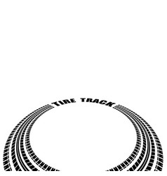 Tire track text circle Royalty Free Vector Image