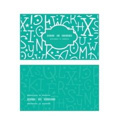 Colorful alphabet letters horizontal border Vector Image