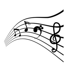 Music notes graphic design template Royalty Free Vector