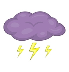Evil lightning storm cloud Royalty Free Vector Image