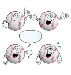 Bored cartoon football set Royalty Free Vector Image