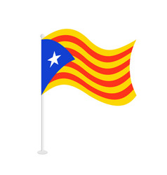 Catalonia flag isolated estelada blava banner Vector Image