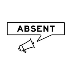 Red color peel sticker label with word absent Vector Image