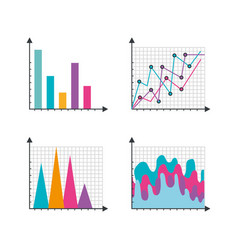 Business histogram infographics for data analysis Vector Image