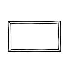 Doodle frames rectangle hand drawn borders Vector Image