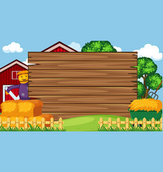 Border template with farm animals in background Vector Image