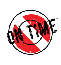 On time rubber stamp Royalty Free Vector Image