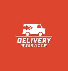Delivery solution logo design Royalty Free Vector Image