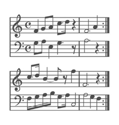 Piano keys and notes Royalty Free Vector Image