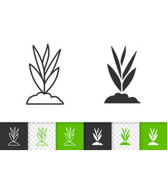 Wheatgrass icon in flat style on white background Vector Image