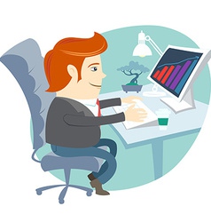 Cartoon office worker Royalty Free Vector Image