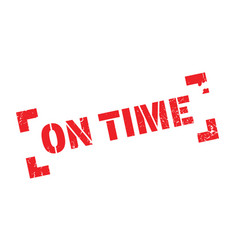 On time rubber stamp Royalty Free Vector Image