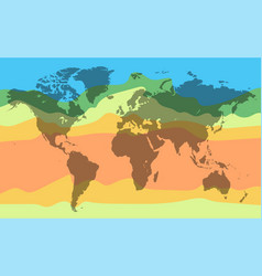 World climate zones map geographic Royalty Free Vector Image