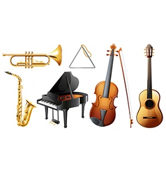 Isolated set instruments on white background Vector Image