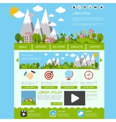 Natural template for eco website Royalty Free Vector Image