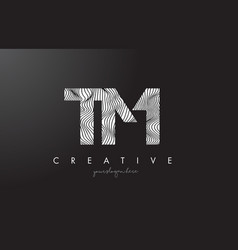 Tm t m letter modern logo design with yellow Vector Image