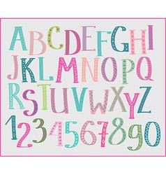 Calligraphy cursive font Royalty Free Vector Image