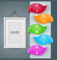 Two collages frames eight and five photo Vector Image