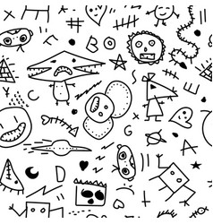 Handwritten calligraphy and lettering seamless Vector Image