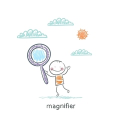Flashcard letter m is for magnifying glass Vector Image