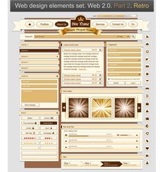 Retro user interface ui copying Royalty Free Vector Image