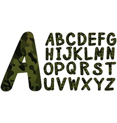 Military and army font camouflage rough pattern Vector Image