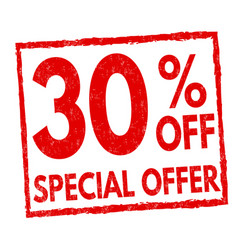 Special offer 30 off banner design Royalty Free Vector Image