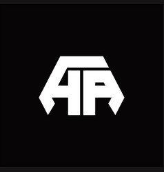 Aa logo with circle rounded negative space design Vector Image