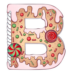 Christmas homemade cookies gingerbread gift Vector Image