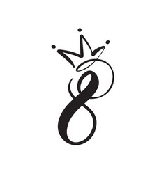 Royal queen letters and crown logo Royalty Free Vector Image