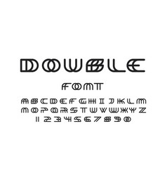 Modern font design alphabet letters and numbers Vector Image