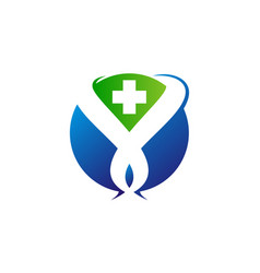 Health together logo design template Royalty Free Vector