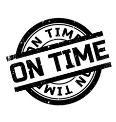 On time rubber stamp Royalty Free Vector Image
